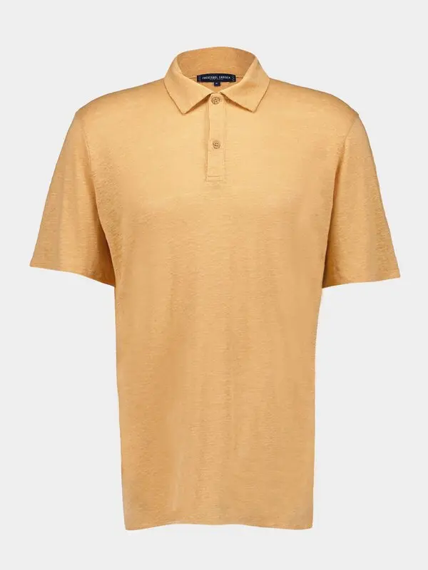 Frescobol Carioca Mello Linen Polo - Orange