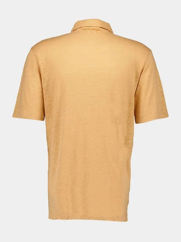 Frescobol Carioca Mello Linen Polo - Orange