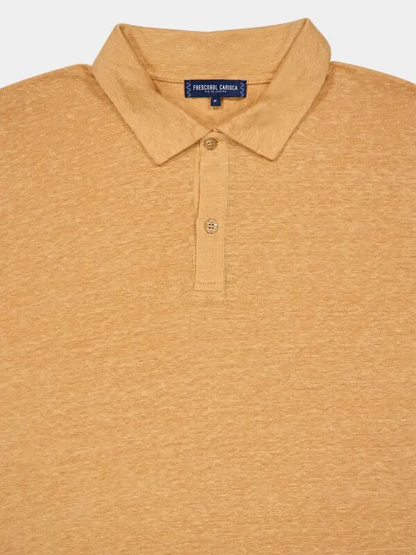 Frescobol Carioca Mello Linen Polo - Orange
