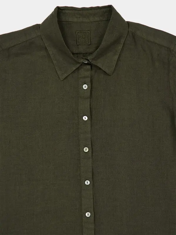 120% Lino Military Linen Shirt