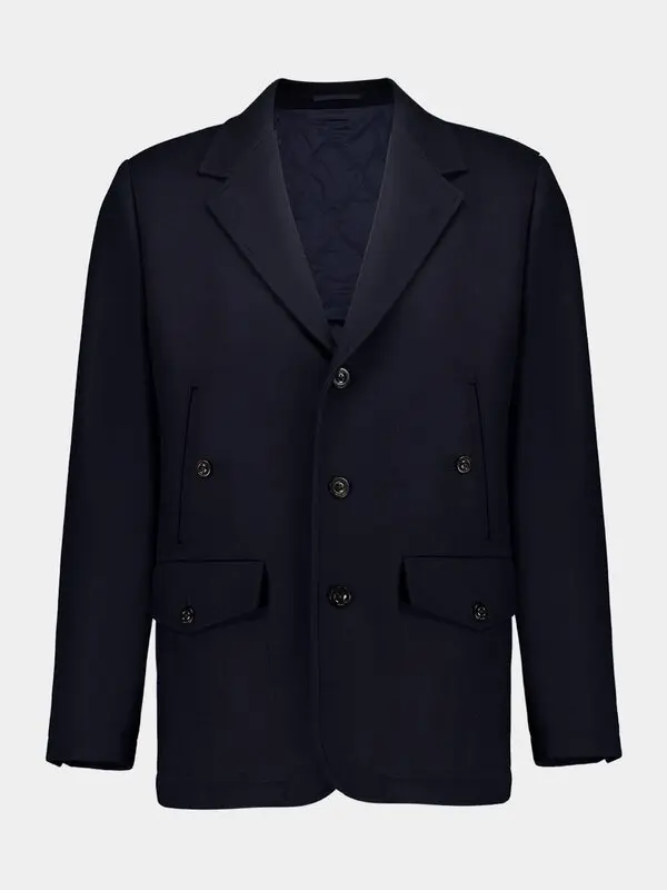 Boglioli Tailored Virgin Wool Jacket - Blue