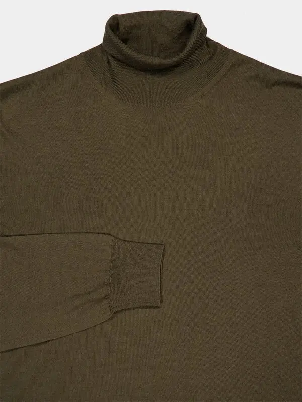 Boglioli Virgin Wool Turtleneck Sweater - Green