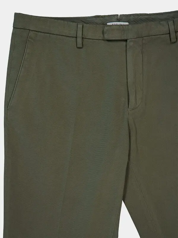 Boglioli Olive Classic Fit Trousers - Green