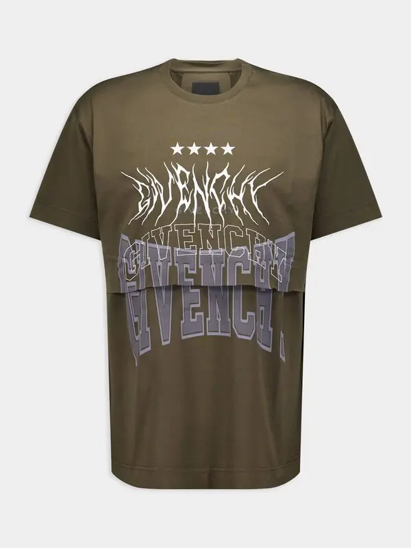Givenchy Layered Logo T-shirt - Brown