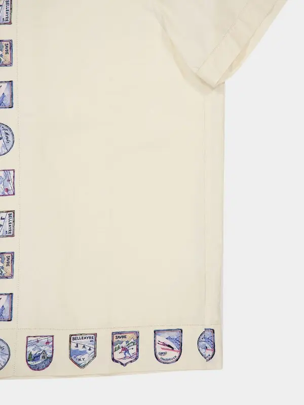 BODE Ecru Ski Season Short Sleeve Shirt