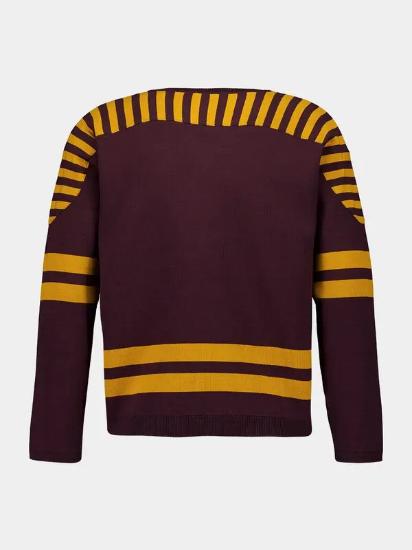 BODE Striped Jacquard Knit Sweater - Brown