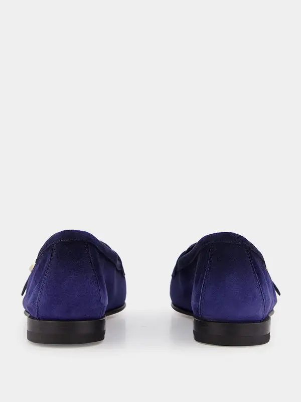 Santoni Suede Double-buckled Moccasins