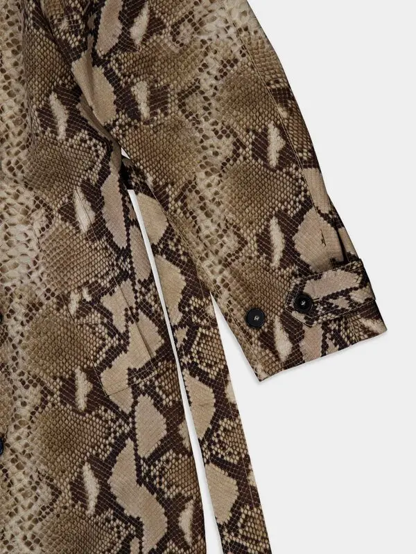 Stella McCartney Python-print Belted Trench