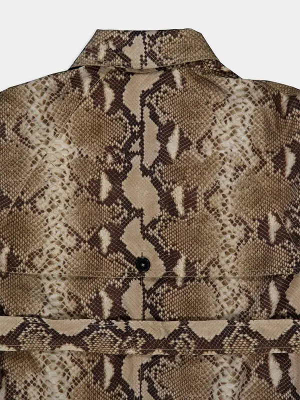 Stella McCartney Python-print Belted Trench