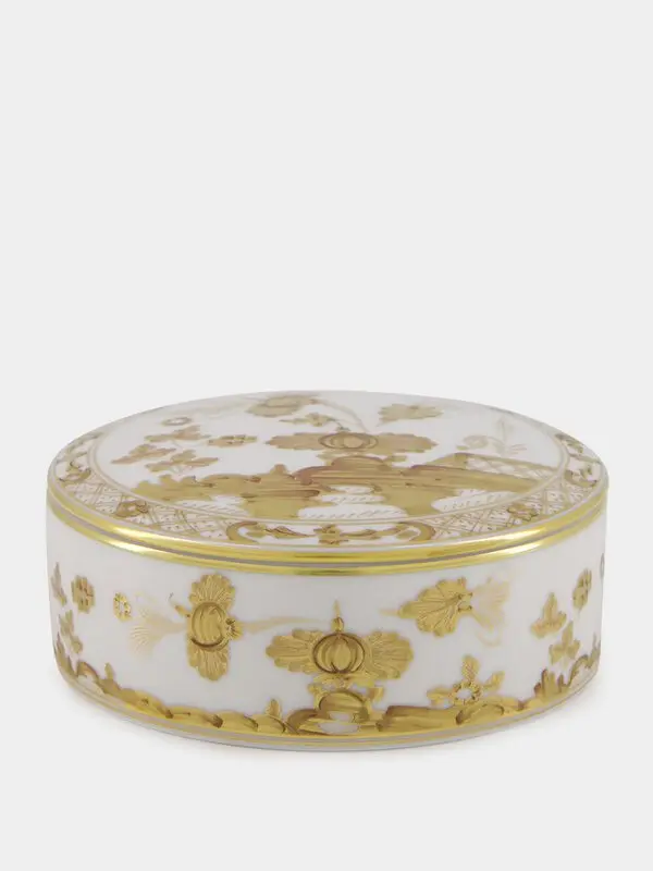 GINORI 1735 Oriente Italiano Aurum Trinket Box - White