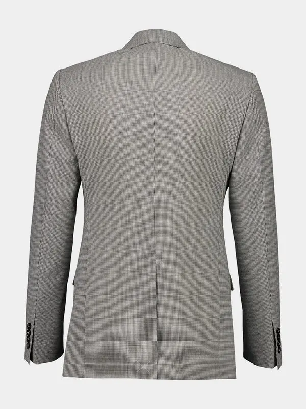 Dolce & Gabbana Double-breasted Houndstooth Wool Jacket