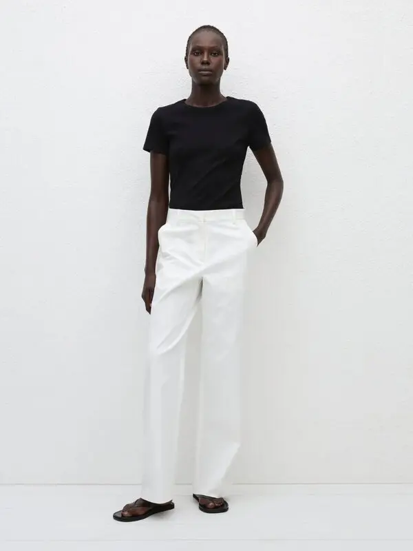 Matteau Chalk Straight Twill Trouser