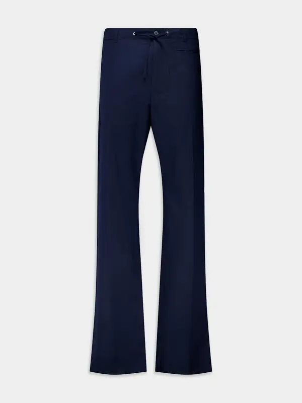 Alexander McQueen Drawstring-waist Cotton Trousers - Blue