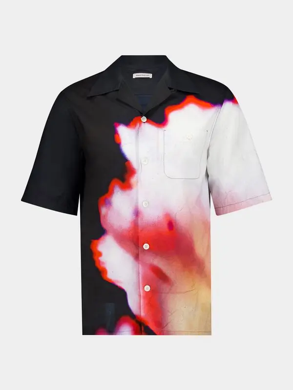 Alexander McQueen Solarised Flower Hawaiian Cotton Shirt - Multicolour