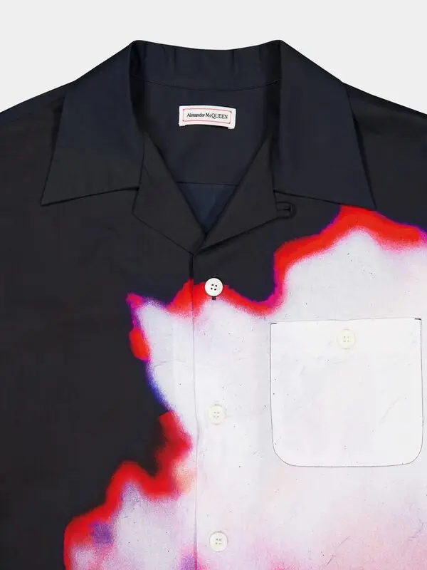 Alexander McQueen Solarised Flower Hawaiian Cotton Shirt - Multicolour