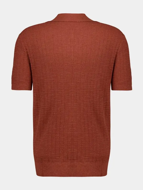 Frescobol Carioca V-neck Joaquim Cotton Polo Shirt