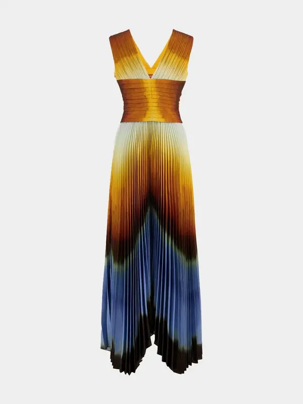 Altuzarra Kalymnos Shibori-print Maxi Dress - Multicolour