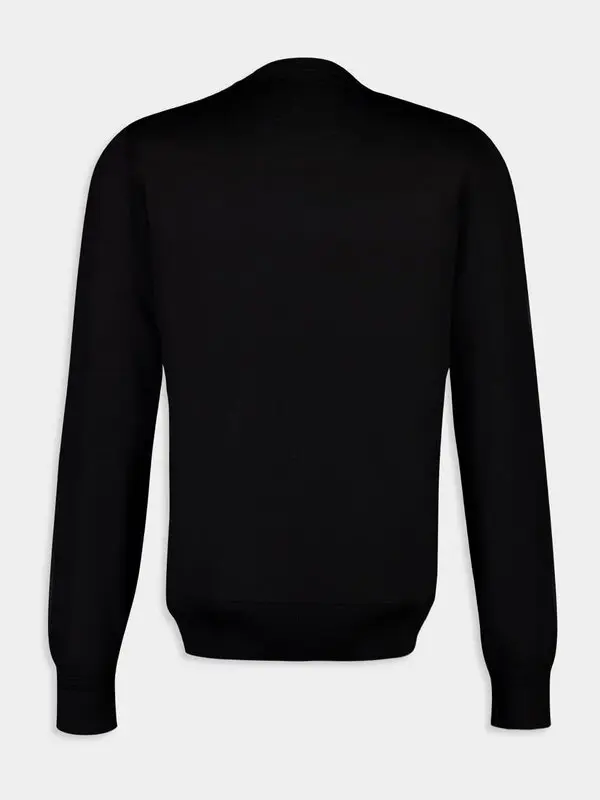 Dolce & Gabbana Silk Crewneck Pullover - Black
