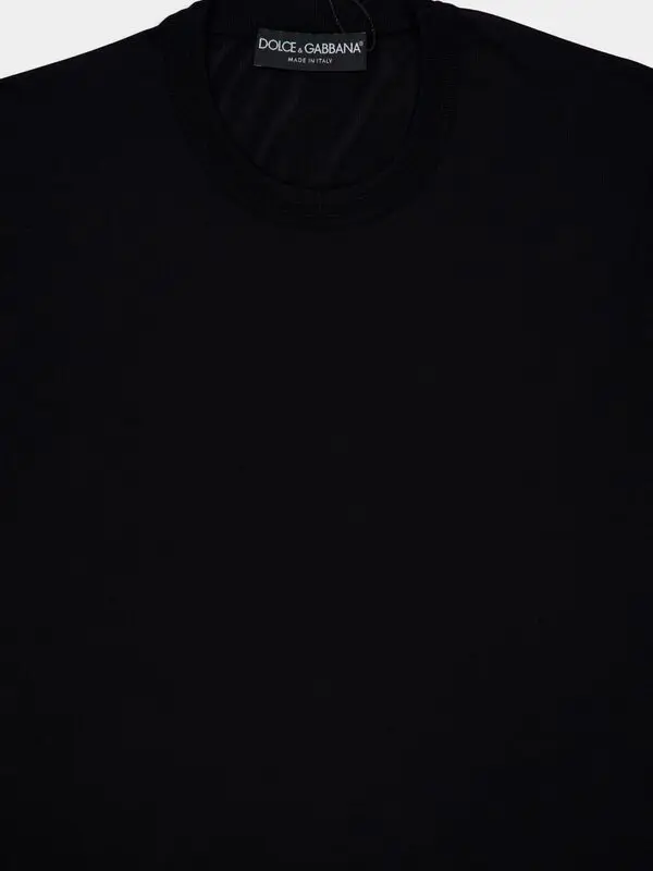 Dolce & Gabbana Silk Crewneck Pullover - Black