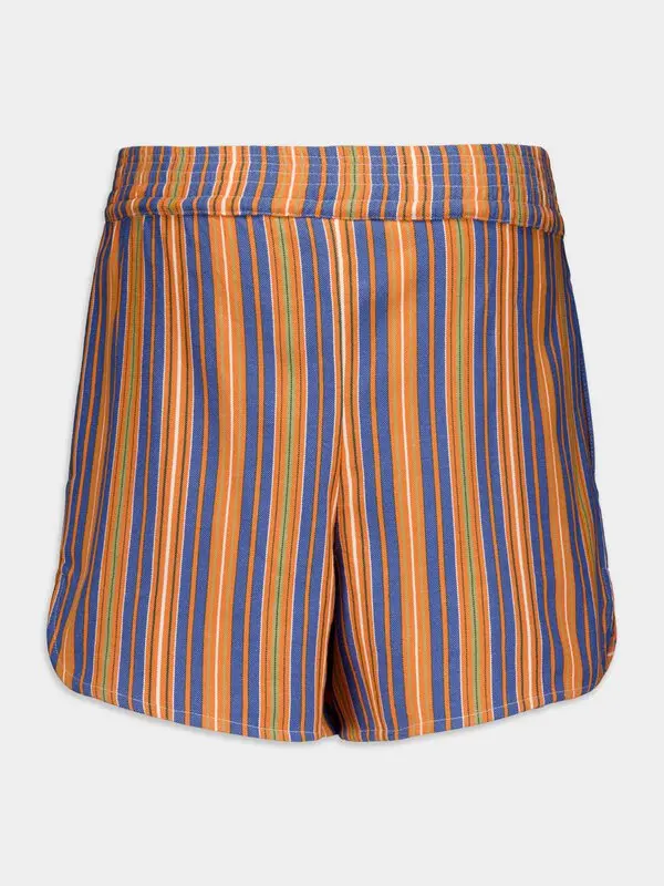 PAULA X Marrakshi Life Striped Cotton Shorts - Multicolour