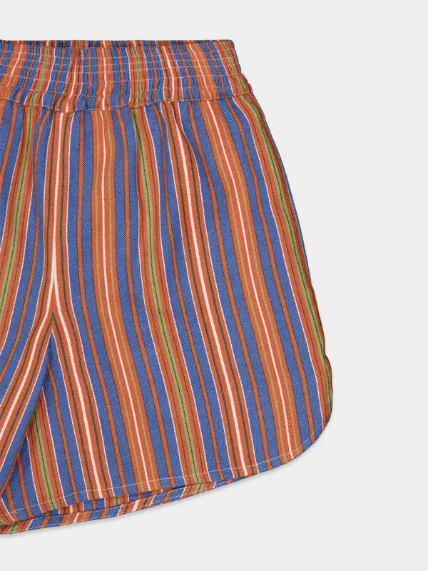 PAULA X Marrakshi Life Striped Cotton Shorts - Multicolour