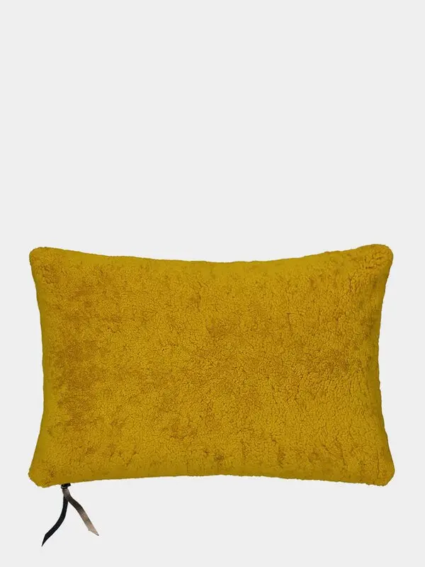Maison De Vacances Bouclette Sheep Wool Cushion - Yellow