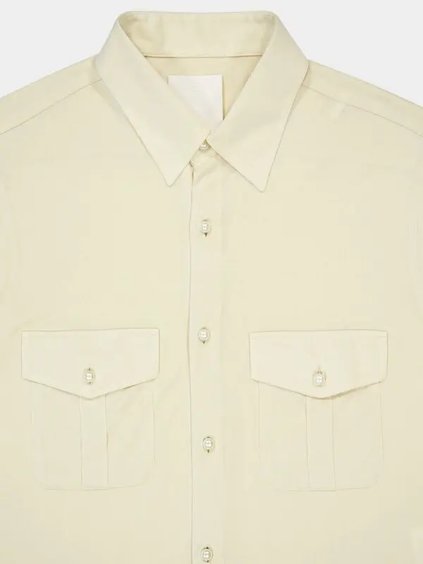 Givenchy Military Fit Silk Shirt - Cream
