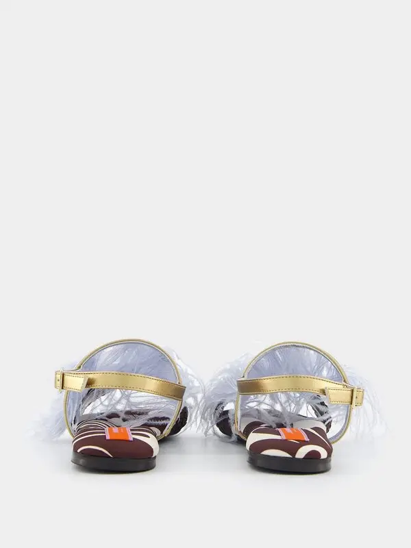 La DoubleJ Feather Sandals - Multicolour