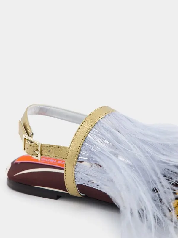 La DoubleJ Feather Sandals - Multicolour
