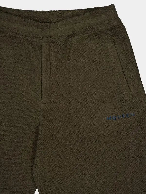 Alexander McQueen Logo Stonewashed Joggers - Green
