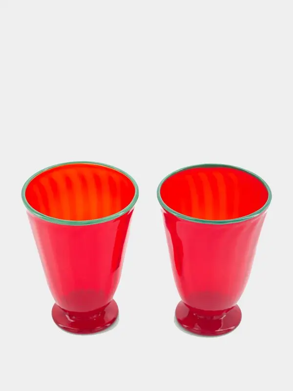 La DoubleJ Set Of 2 Murano Water Glasses