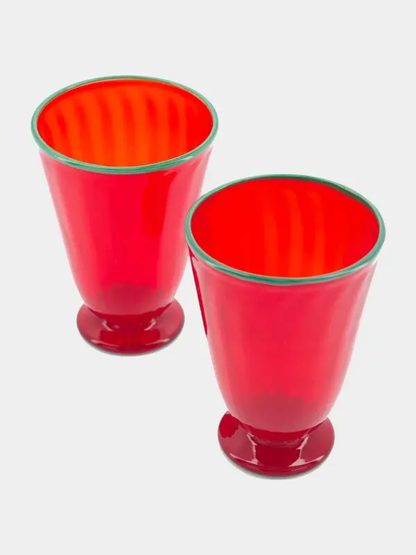 La DoubleJ Set Of 2 Murano Water Glasses