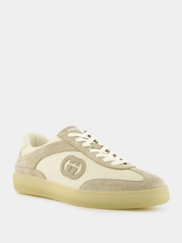 Gucci Oatmeal Suede G75 Sneakers - Beige
