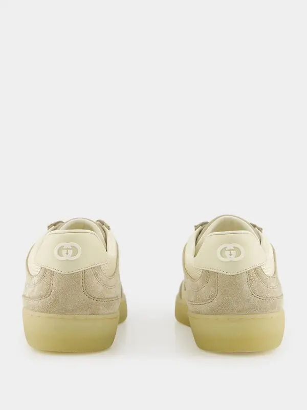 Gucci Oatmeal Suede G75 Sneakers - Beige