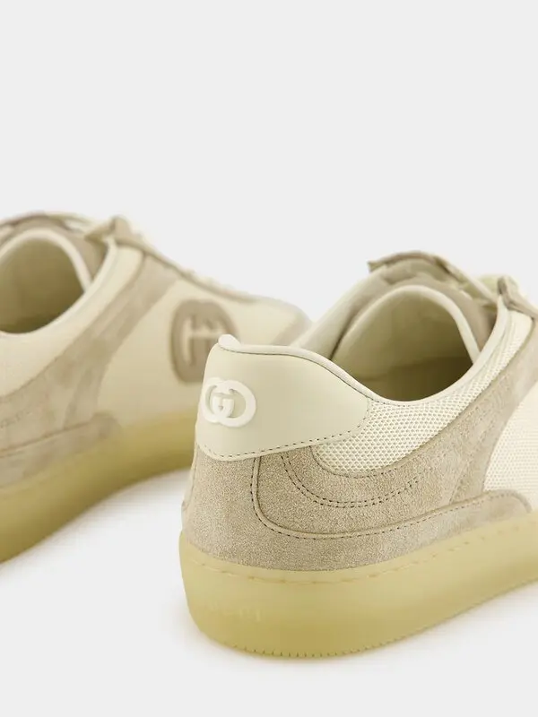 Gucci Oatmeal Suede G75 Sneakers - Beige