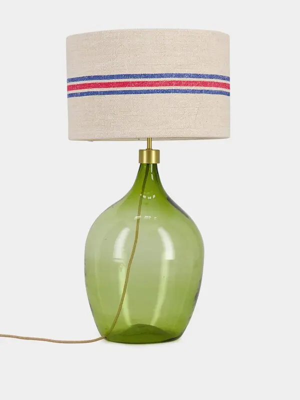 PAULA LIVING Glass Lamp Base - Green