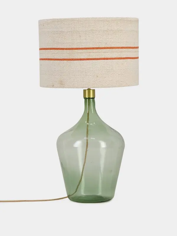 PAULA LIVING Linen Lampshade With Stripes - Multicolour