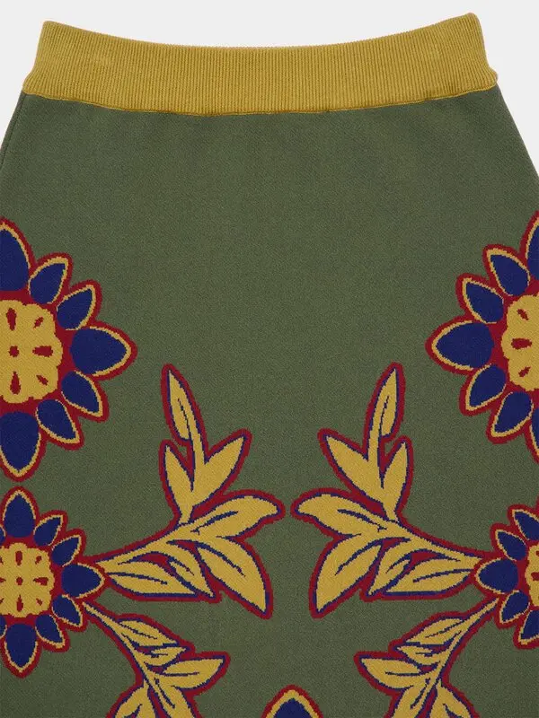 PAULA Jacquard Pencil Skirt - Multicolour