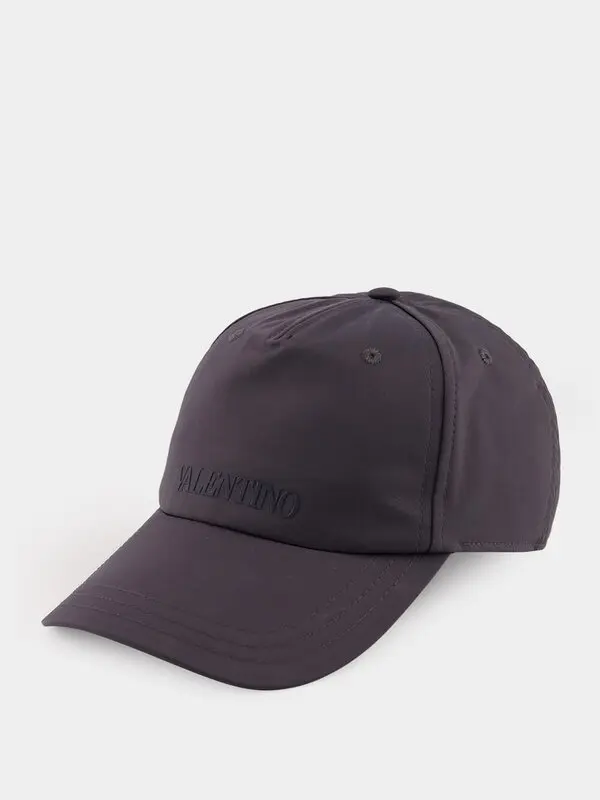Valentino Garavani Techno Drill Logo Baseball Cap - Black