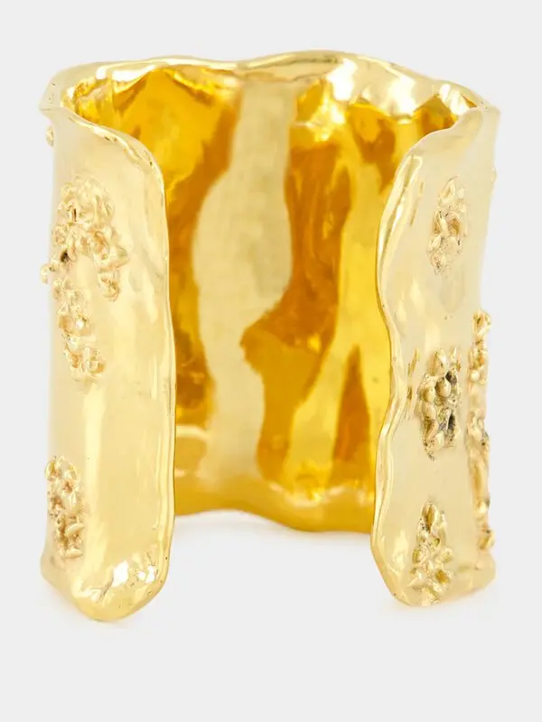 PAULA Lava Organic Textured Brass Cuff