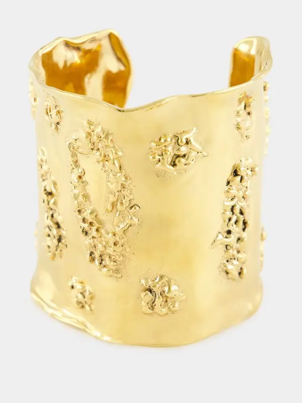 PAULA Lava Organic Textured Brass Cuff