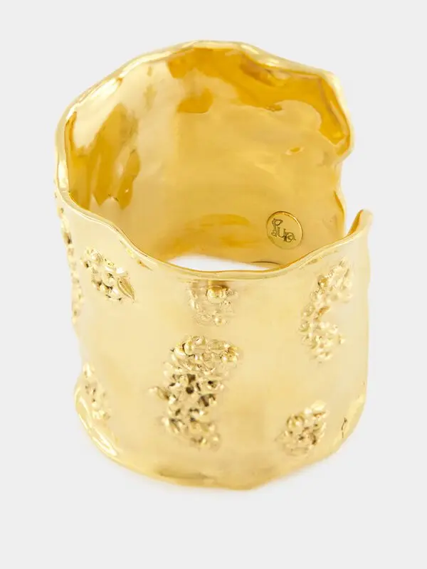 PAULA Lava Organic Textured Brass Cuff
