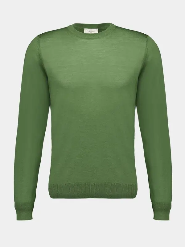 PIACENZA CASHMERE 1733 Crewneck Cashmere Sweater - Green