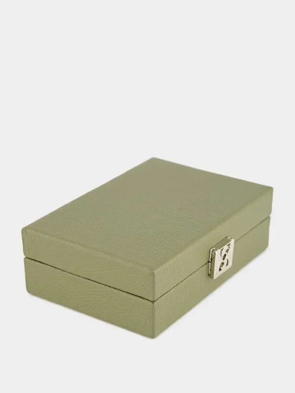 HECTOR SAXE PARIS Buffalo Leather Card Set Amande