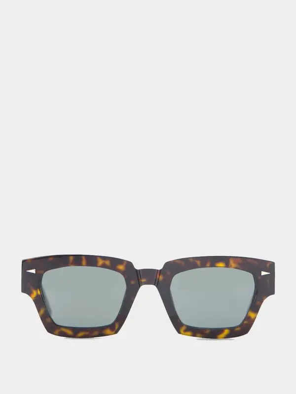 AHLEM Magenta Square Frame Sunglasses - Brown
