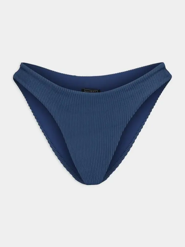 HAIGHT. Leila Ribbed Bikini Briefs - Blue