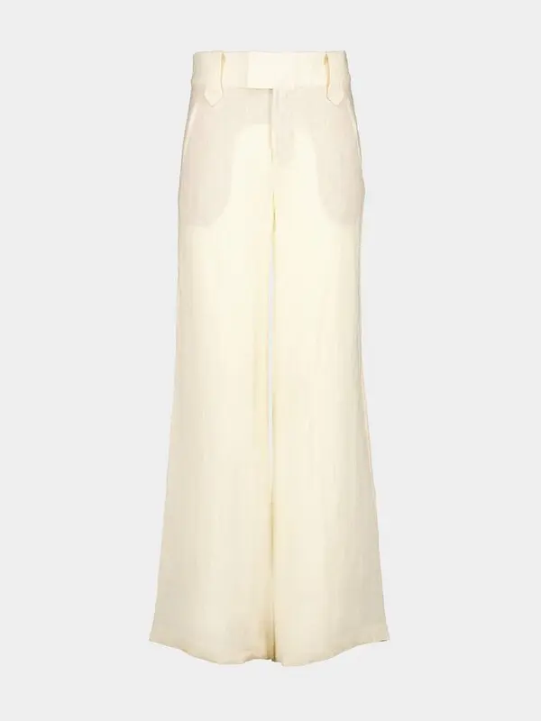 Johanna Ortiz Passage Poise Wide-leg Linen Trousers - Beige