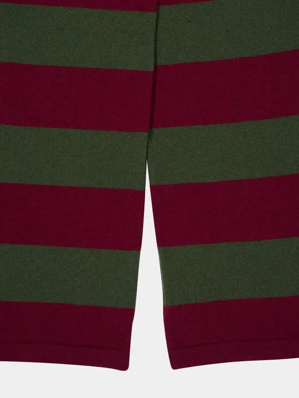 PAULA Mira Striped Knitted Wide-leg Pants - Multicolour