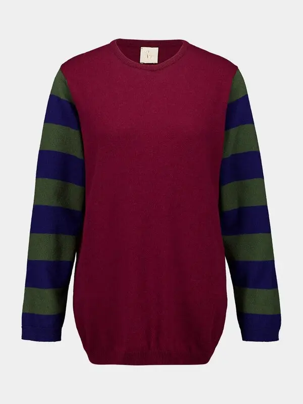 PAULA Matilda Cabernet Knitted Long-sleeved Top - Red