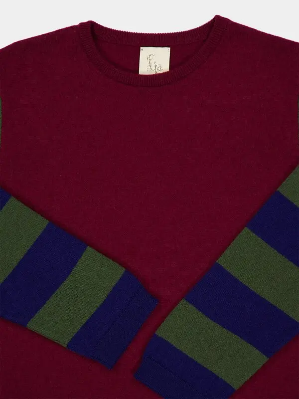 PAULA Matilda Cabernet Knitted Long-sleeved Top - Red